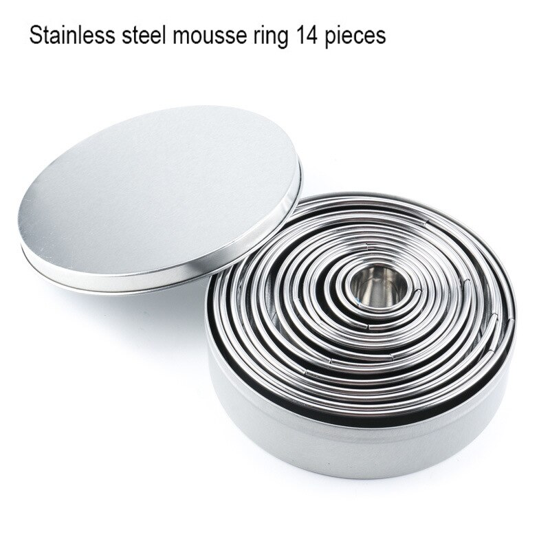 14pcs Round Cookie Cutters Set Stainless Steel Bis... – Grandado