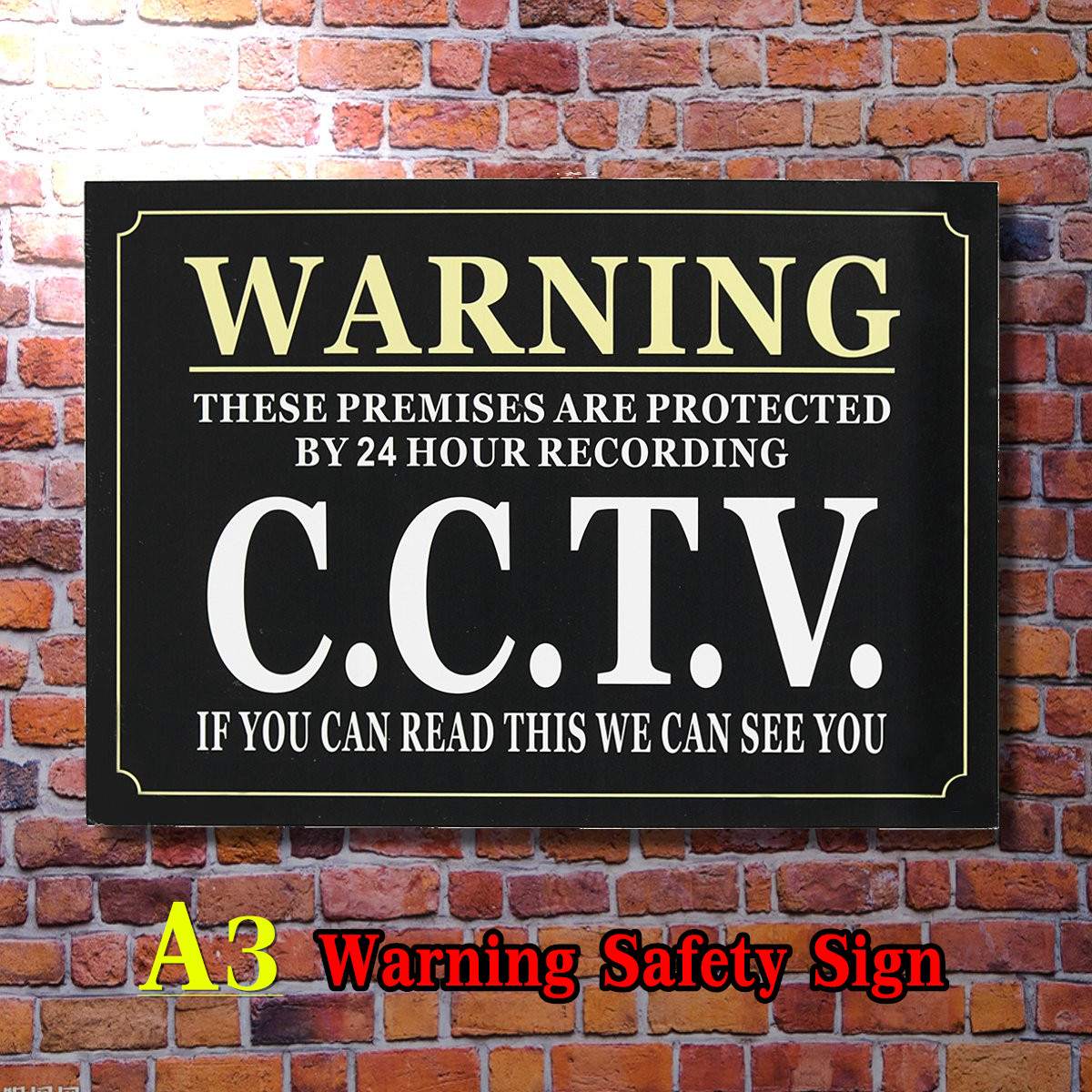 42cmx30cm Waterproof Warning & Safety A5 CCTV 24H ... – Grandado