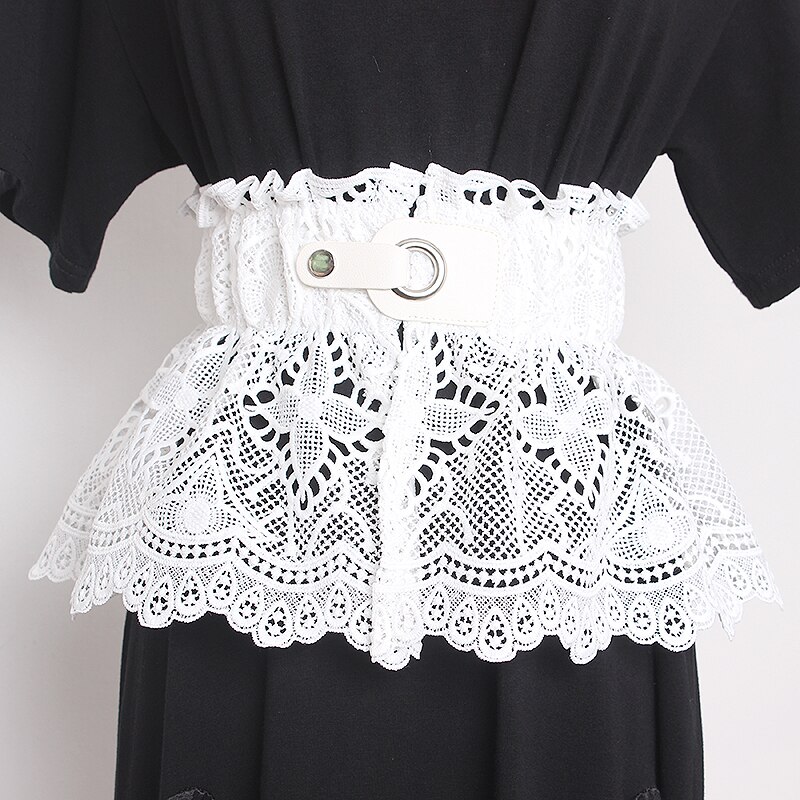 Luxury Wide lace Elastic Waistband Women Waist Bel... – Grandado