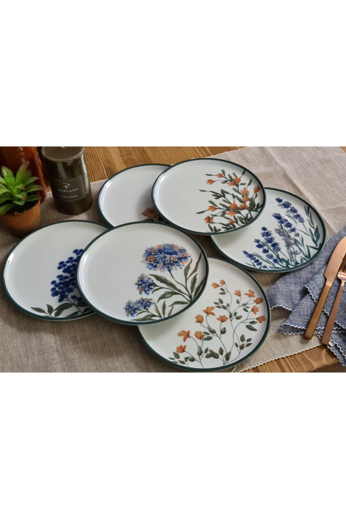 Porland Flower Garden Dish Platter Crockery 6 pcs – Grandado