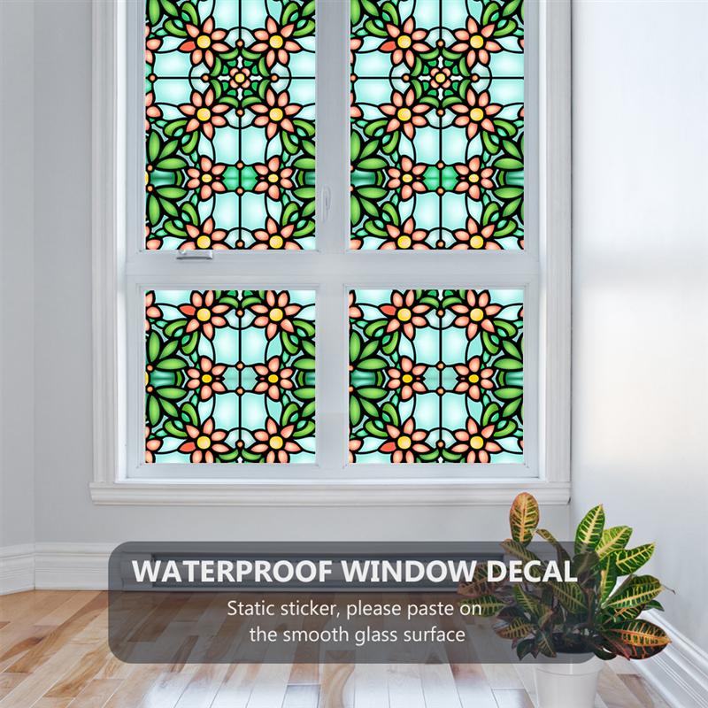 1 Vel Badkamer Glas Decal Lijm-Gratis Raamstickers... – Grandado