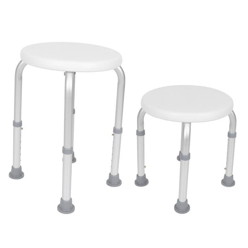 Round Bath Shower Chair Height Adjustable Non Slip... – Grandado