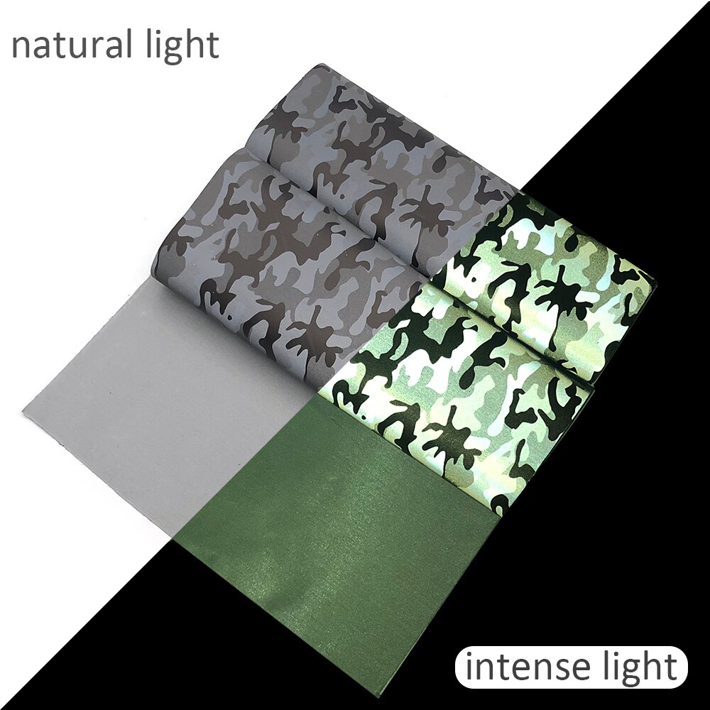 30*140cm Camouflage Reflective Sliced Faux Leather... – Vicedeal