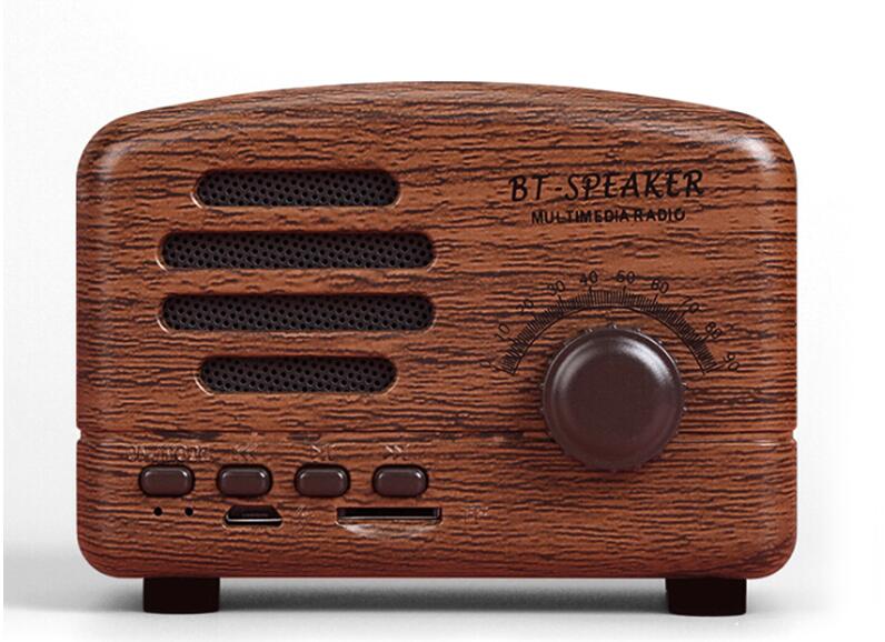 Mini Portable Wood Wireless Bluetooth Vintage Fm R... – Grandado