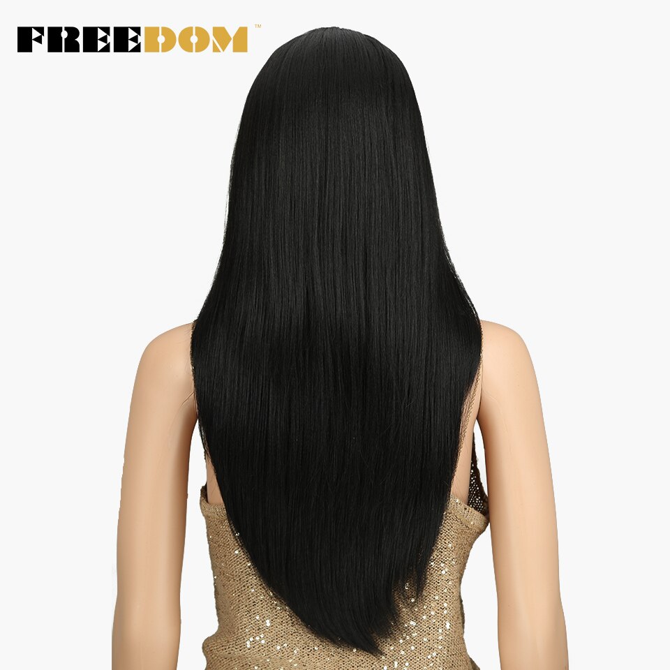 FREEDOM 24 Inch Long Straight Ombre Synthetic Lace... – Grandado