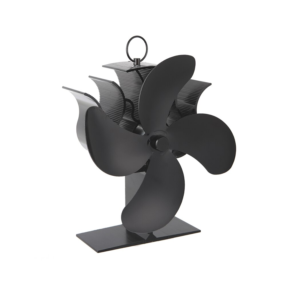 4-Blade Heat Powered Stove Fan Blades Heat Distrib... – Grandado
