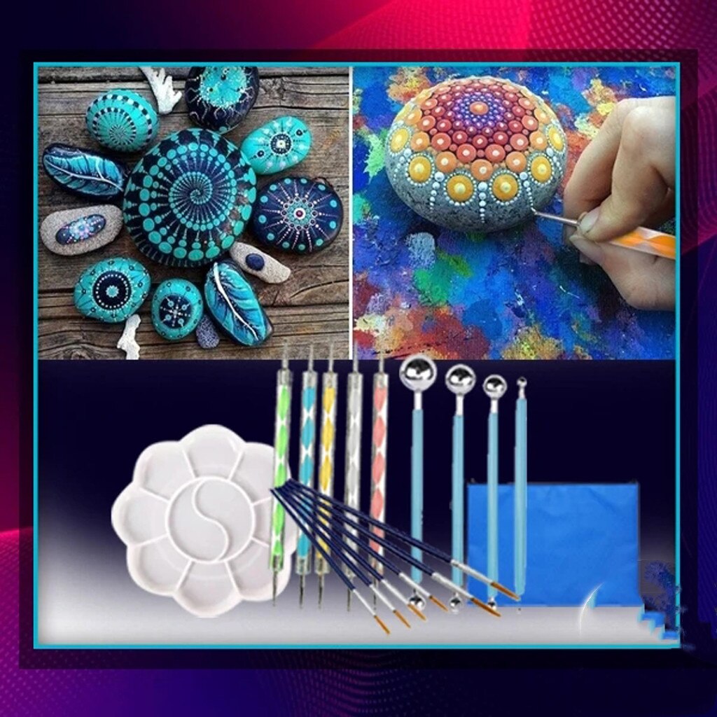 20x Pattern Dotting Tools Set Stone Painting Kit P... – Grandado