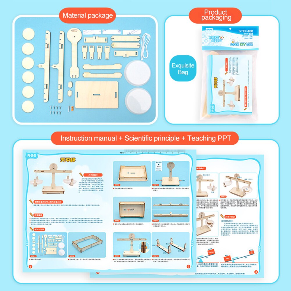 DIY Balance Scale Lever Wooden Weighing Scale Scie... – Grandado