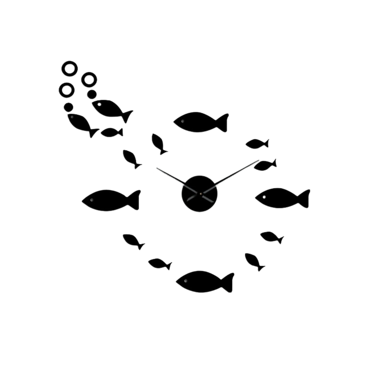 Large 3D Fish Wall Clock Quartz DIY Wall Decorativ... – Vicedeal