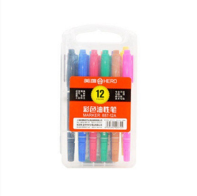 Oily double head Mark pen 12/24 color coloured pen... – Grandado
