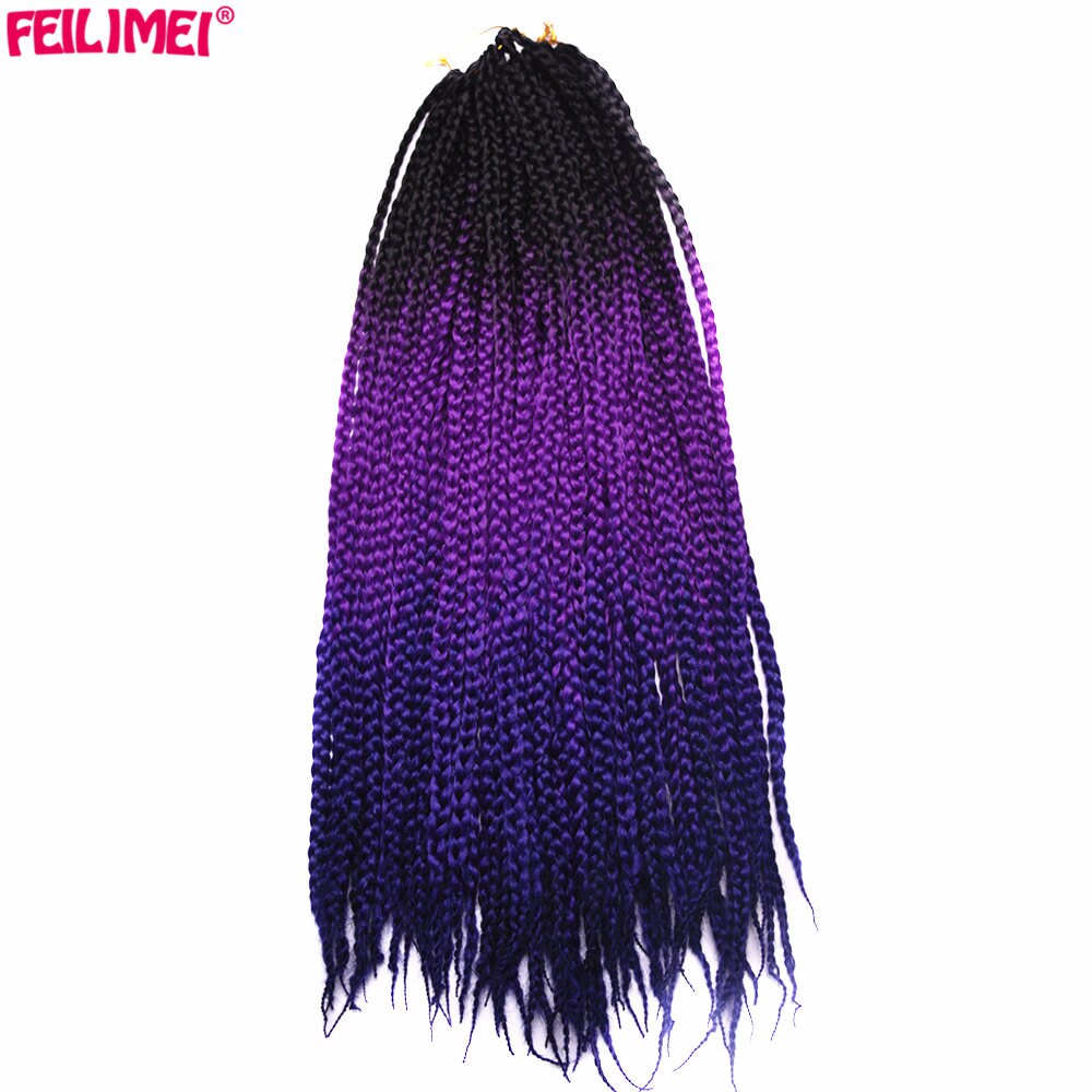 Feilimei Ombre 3S Box Braids Hair 22 Inch 100g Syn... – Grandado