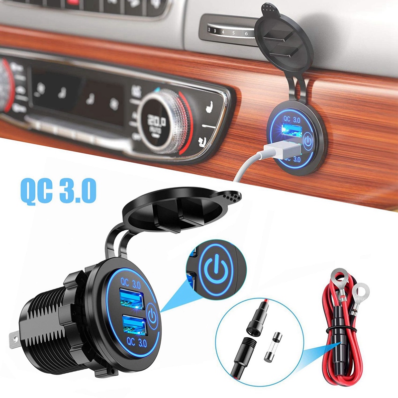 5X Quick Charge 3.0 Dual USB Car Charger 12V 36W U... – Vicedeal