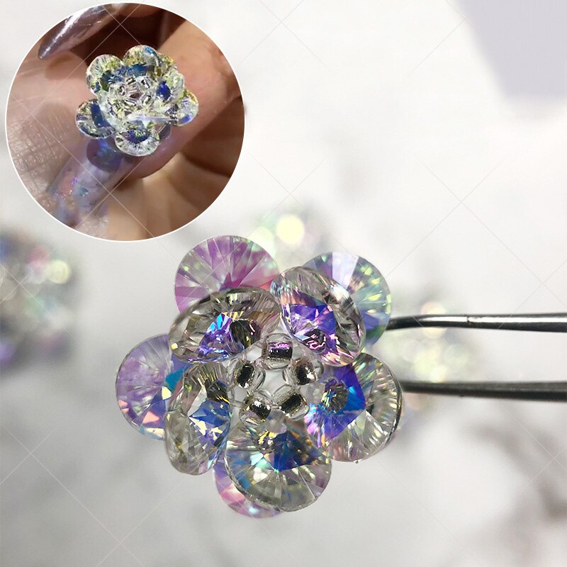 Nail Art Shiny Crystal Flower 3D High Translucent ... – Grandado