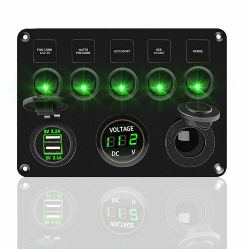 Digitalt voltmeter dobbelt usb port 12v udtag komb... – Grandado