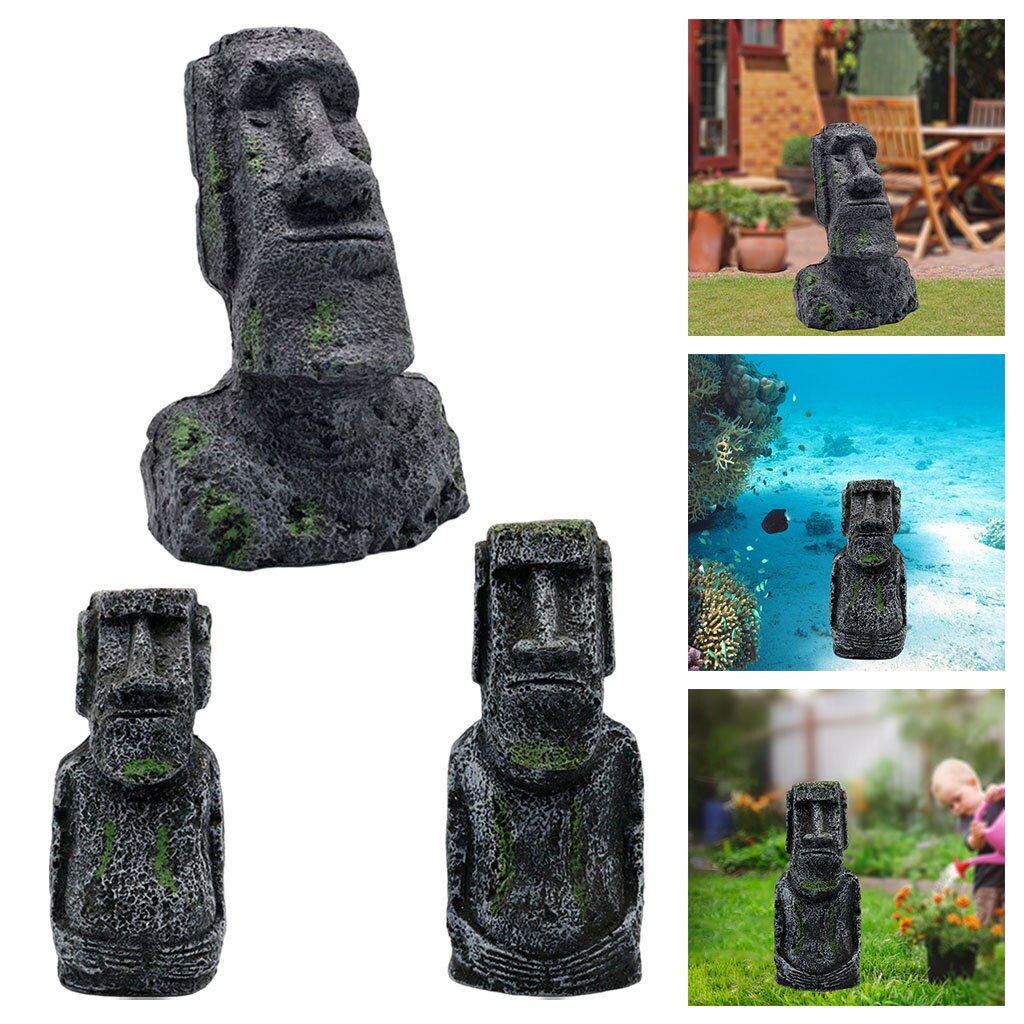Statue d'aquarium Moai, tête d'île de pâqu... – Grandado