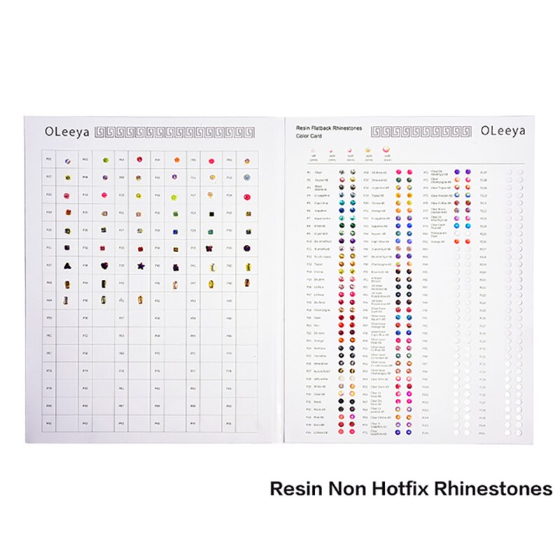 MLK 2028 Crystal Non Fix Rhinestone Color Chart 14... – Grandado