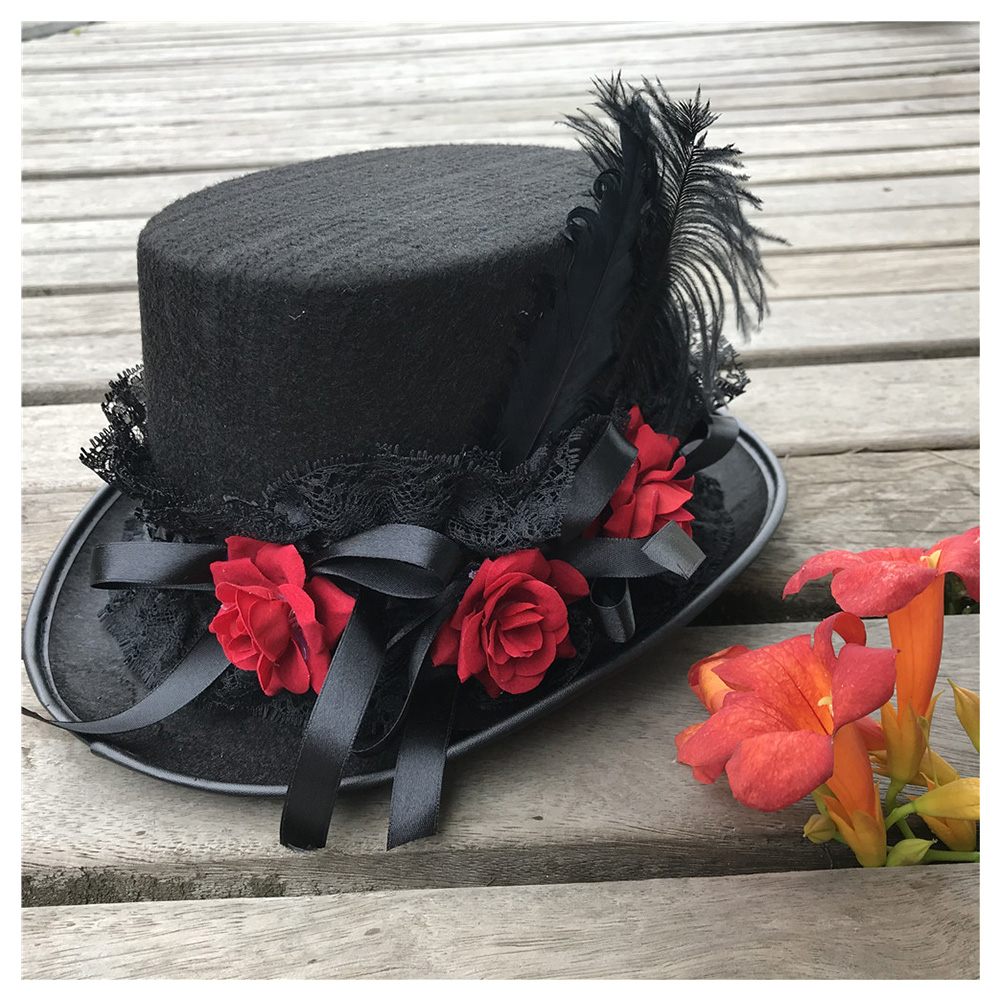 Vrouwen Retro Handgemaakte Steampunk Top Hat Met B... – Vicedeal