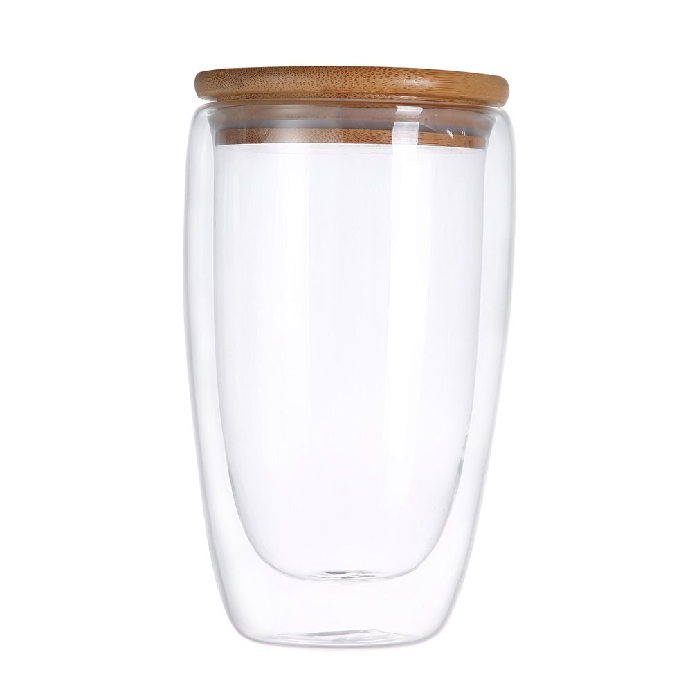 Practical Double Layer Wall Clear Glass Tea Cup + ... – Grandado