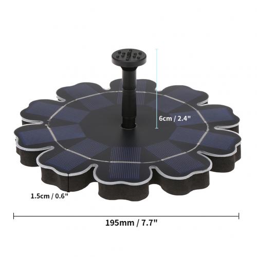 Solar Birdbath Brunnen Außen Pool Teich Wasserpump... – Vicedeal