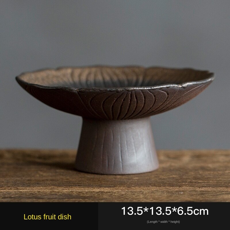 Handmade Japanese-Style Pottery Tea Cake Tray Snac... – Grandado