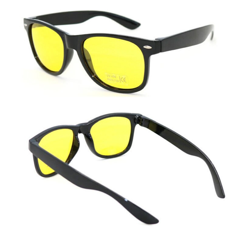 glasses Unisex Square Yellow Lenses Night-Vision G... – Vicedeal