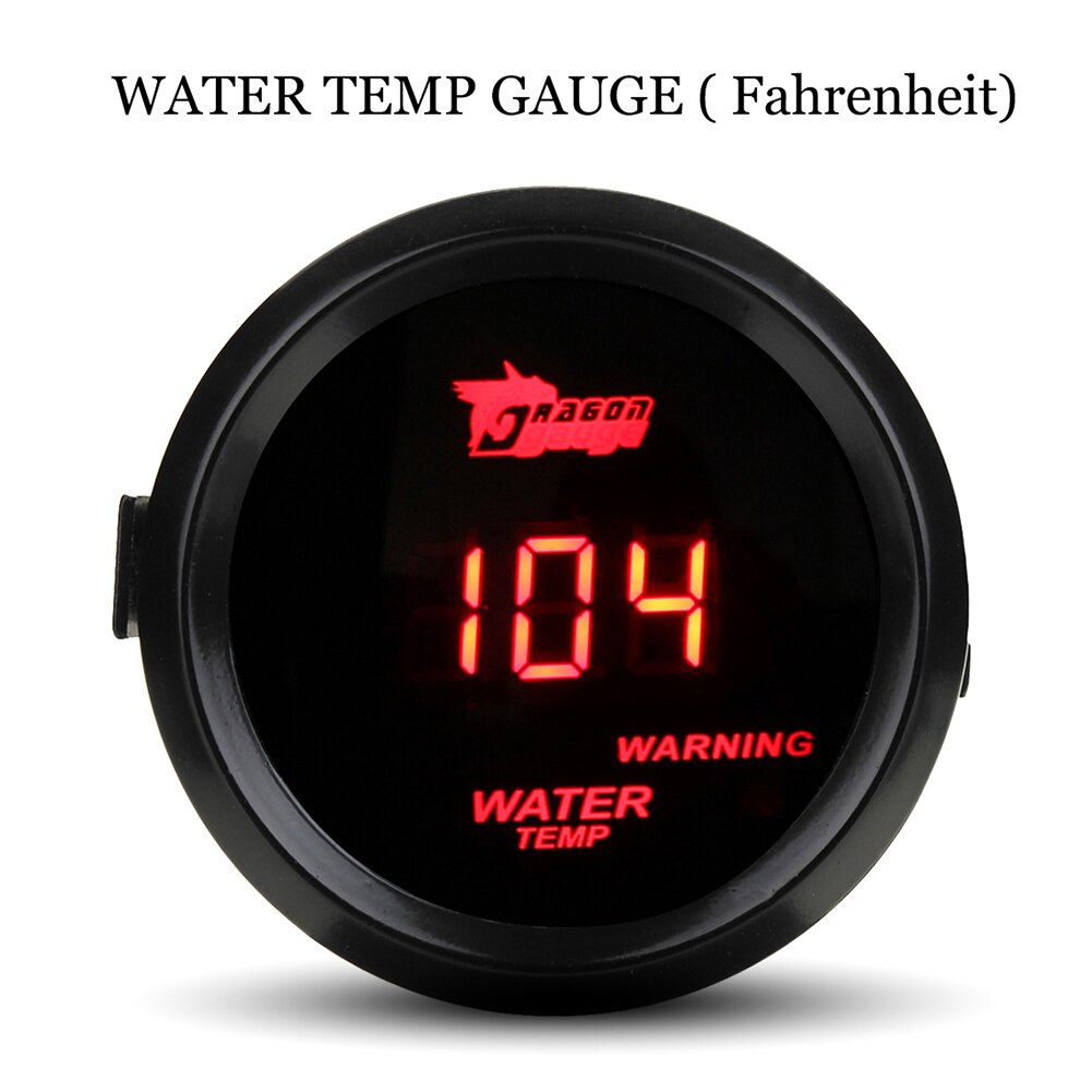 Car Black 52mm Red Digital LED Electronic Water Te... – Grandado