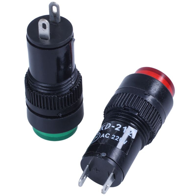 AC 220 V 2 P signaling lamps red green pilot light... – Vicedeal