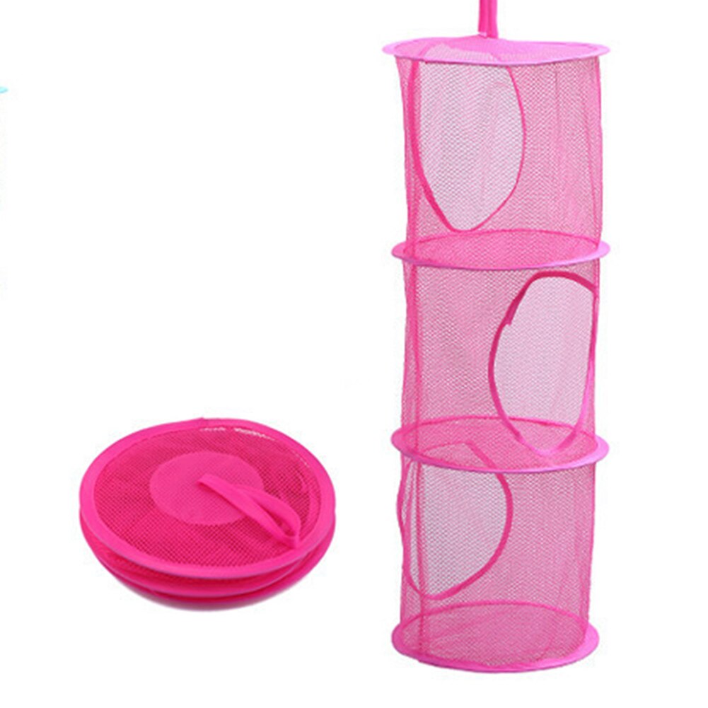3 Shelf Hanging Storage Net Bag Kids Toy Storage O... – Grandado