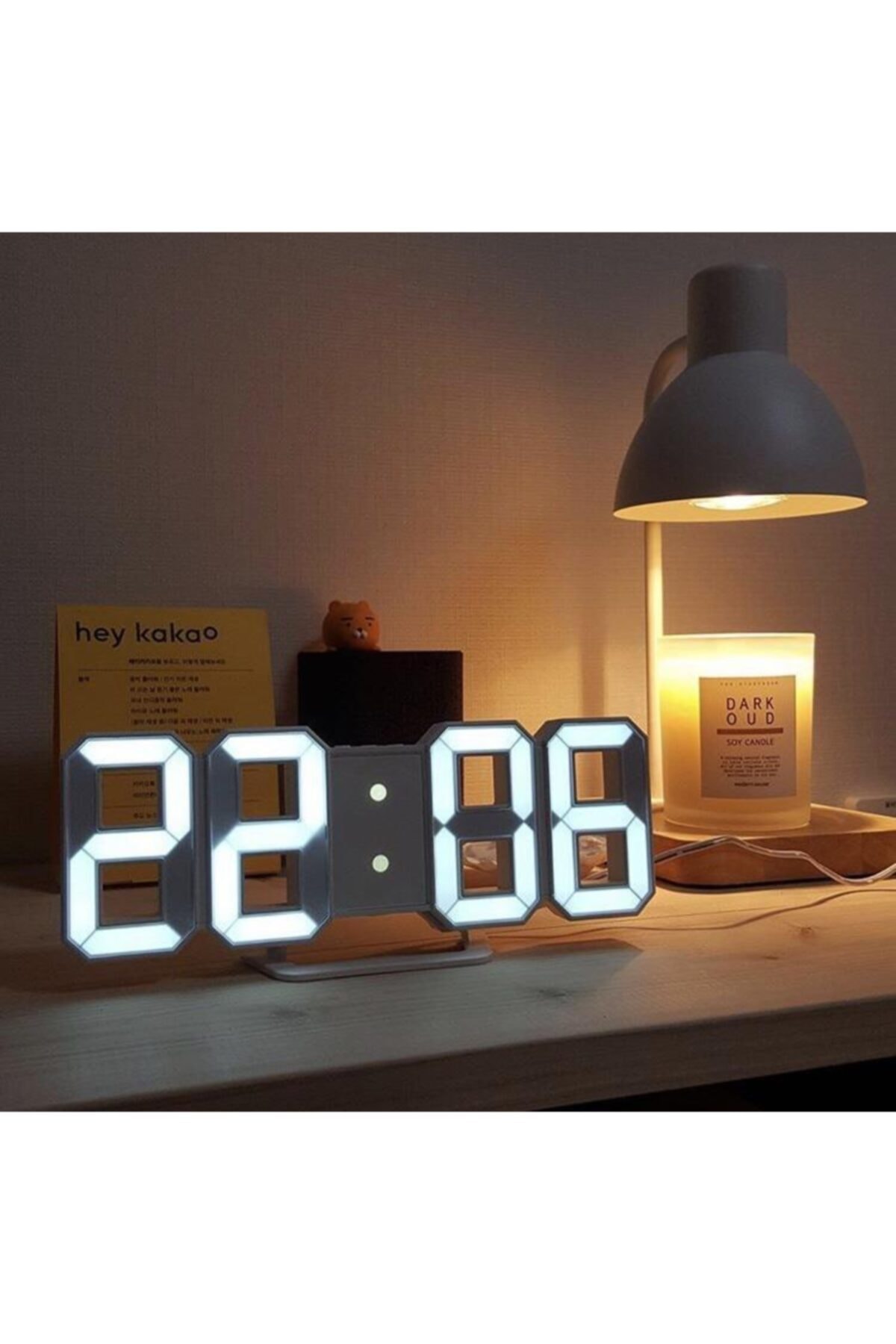 3D Digital Wall Clock Table Clock with Light Mount – Vicedeal