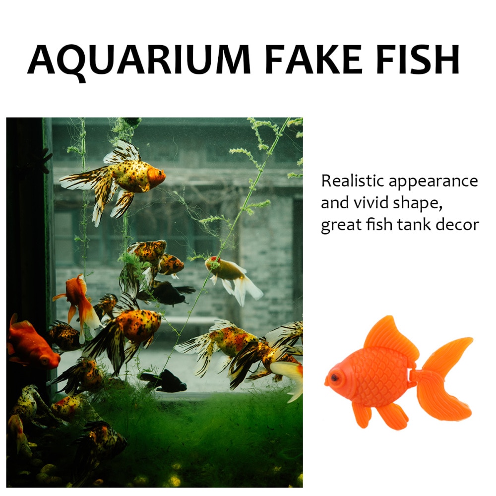10 PCS Artificial Goldfish Realistic Floating Arti... – Vicedeal