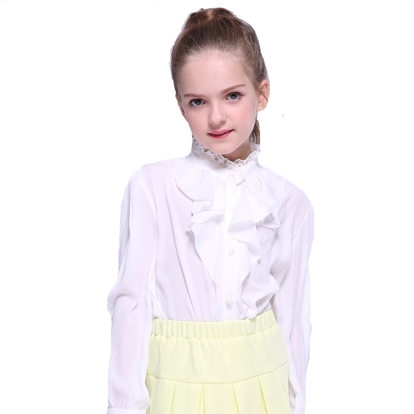 Girls School Uniforms Chiffon White Blouses For Gi... – Vicedeal