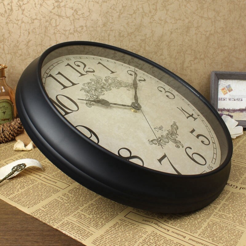 Digo Wall Clock 15 Inch Metal Silent Non-Ticking B... – Grandado