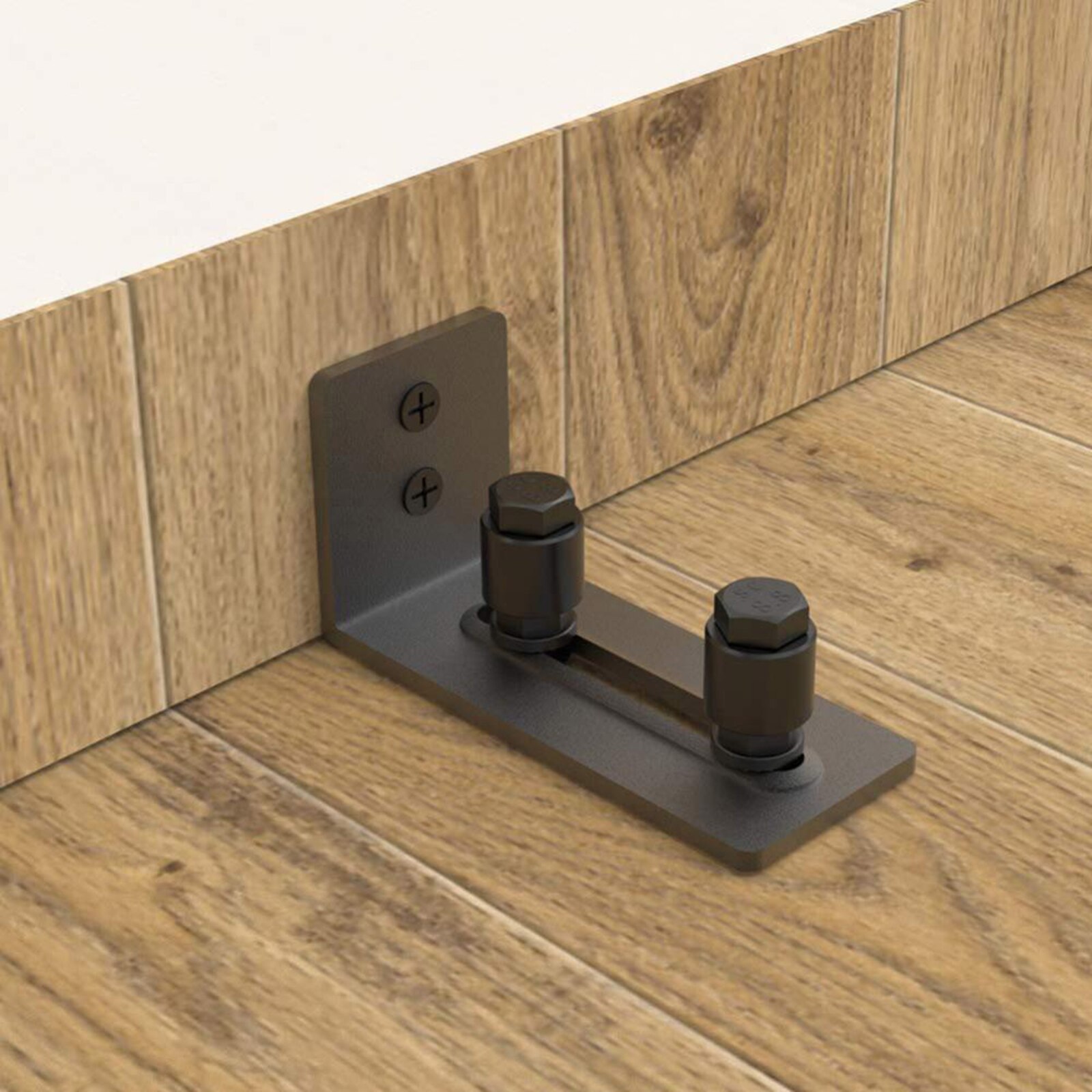 Black Floor Guide Sliding Barn Door Floor Guide Ro... – Vicedeal