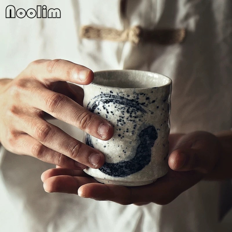 Japanese Style Retro Coarse Pottery Teacup Water C... – Grandado
