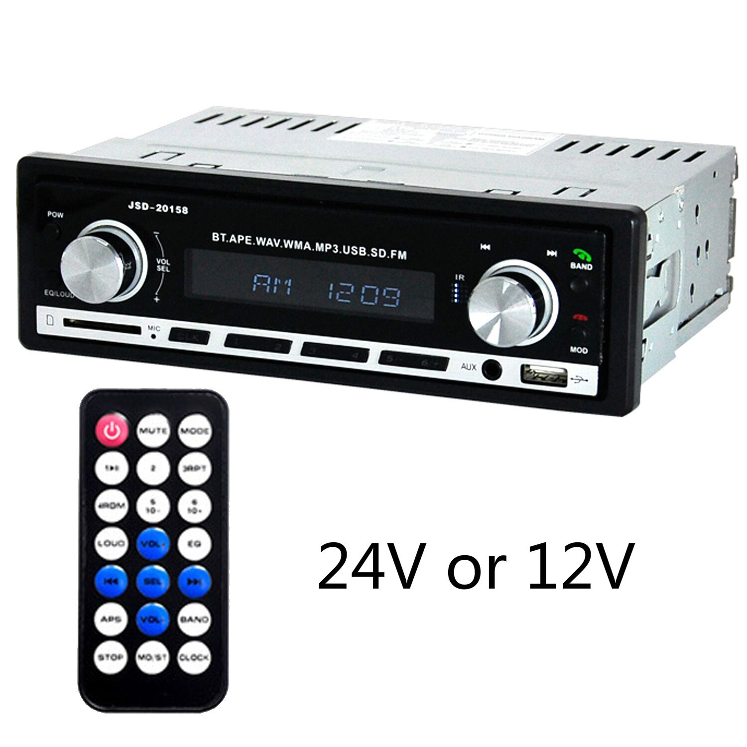 Bilradio 12v/24v bluetooth autoradio bilstereo rad... – Grandado