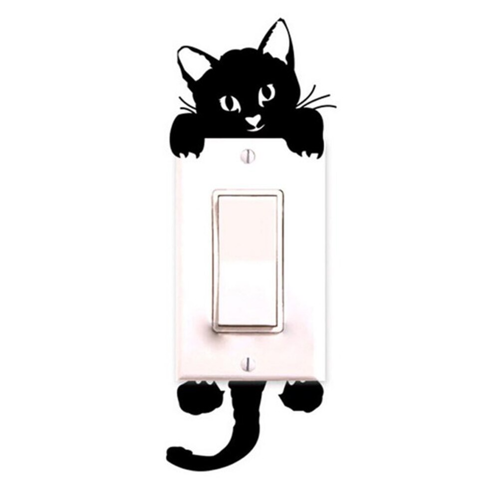 1Pcs Cartoon Cute Cat Switch Sticker Wall Stickers... – Grandado