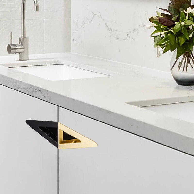 Modern triangle cabinet door handle Plane embedded... – Grandado