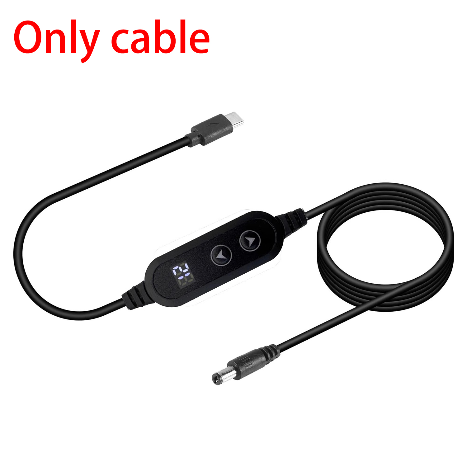 Usb-c til dc boost-strømkabel 5v/9v/12v/15v/20v st... – Vicedeal