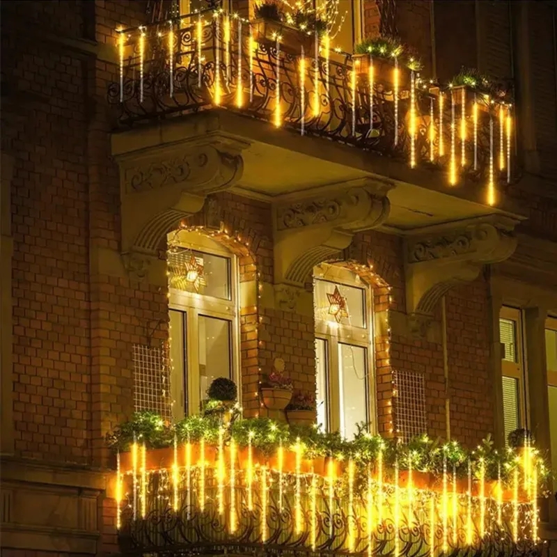 Christmas LED Meteor Garland Festoon Strip Light O... – Grandado