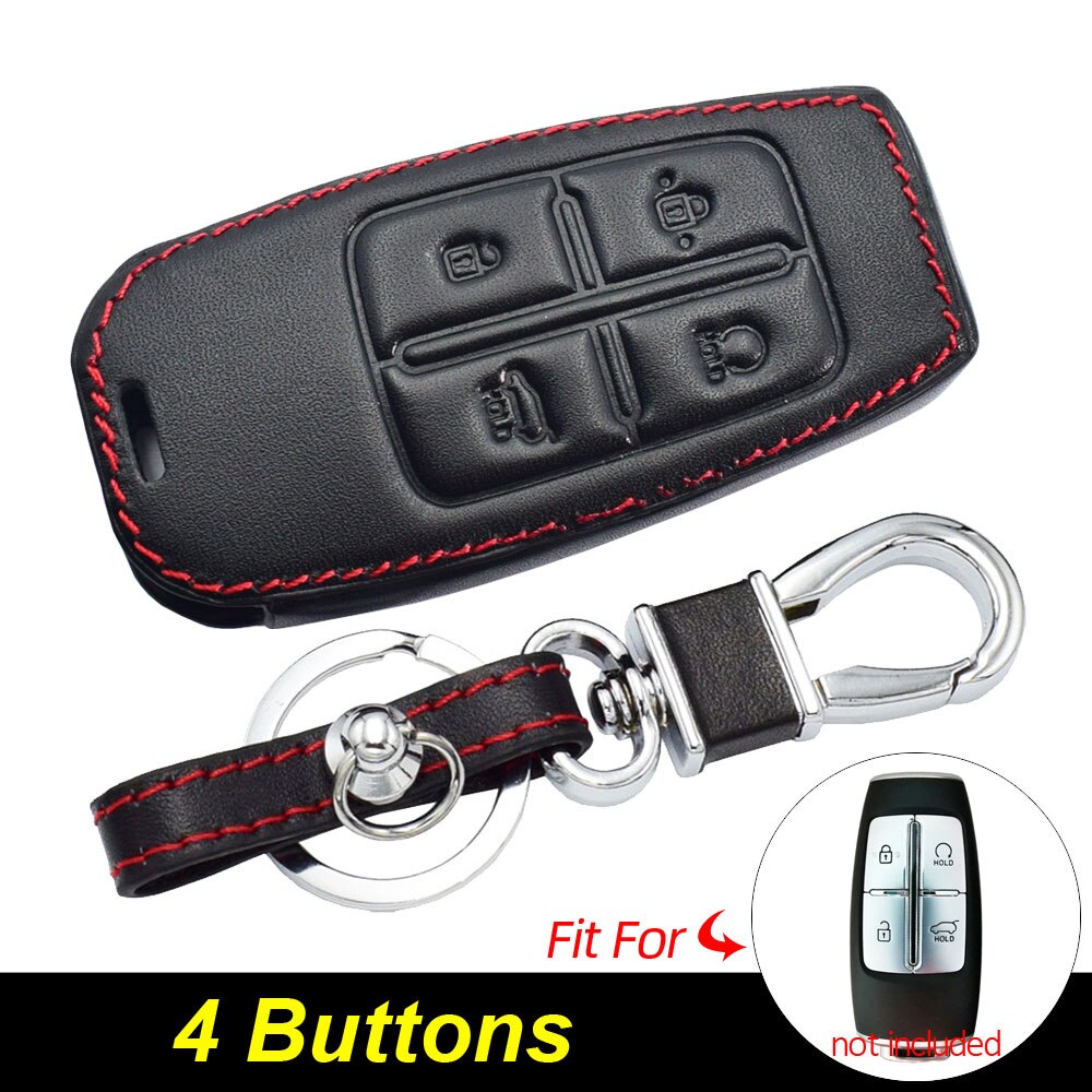 Leather Car Key Case For Hyundai Genesis GV80 G80 ... – Grandado