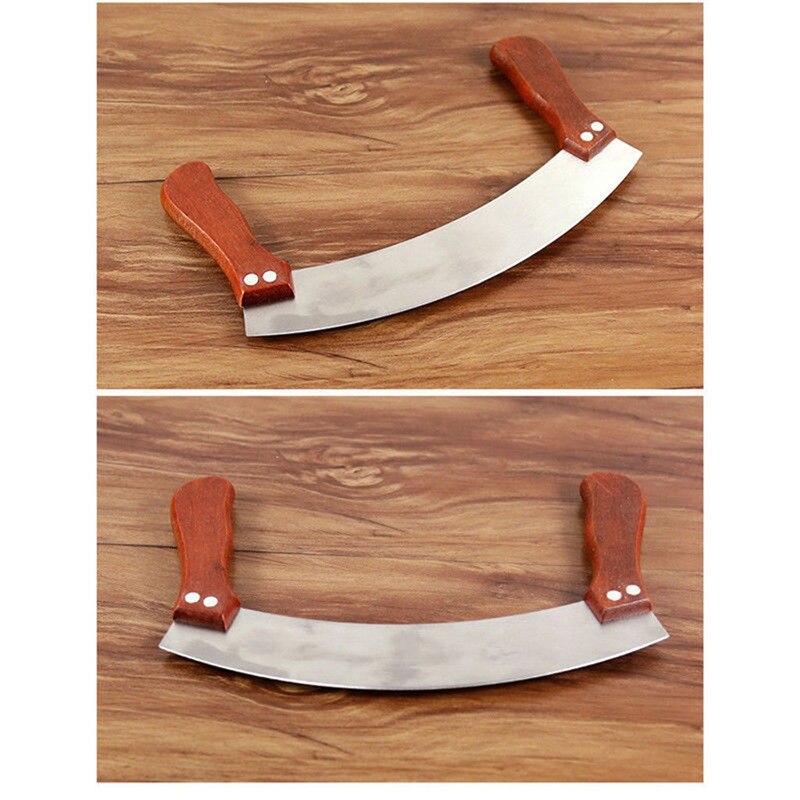 Vegetable Pizza Herb Mezzaluna Cutter Slicer Chopp... – Grandado