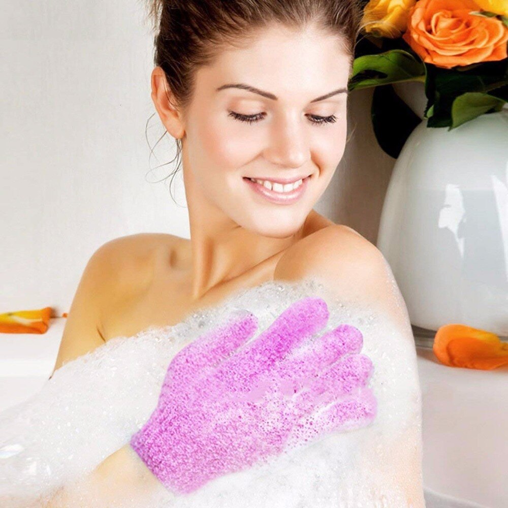 Exfoliating Shower Gloves Body Scrub Brush Finger ... – Grandado