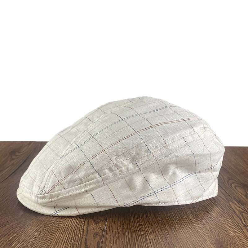 White Ivy Cap Grid Flat Caps For Men Women Summer ... – Grandado