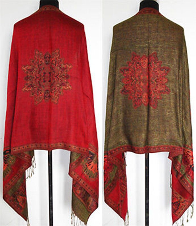 ! red Chinese Lady's Butterfly Double-Side Silk Pa... – Grandado