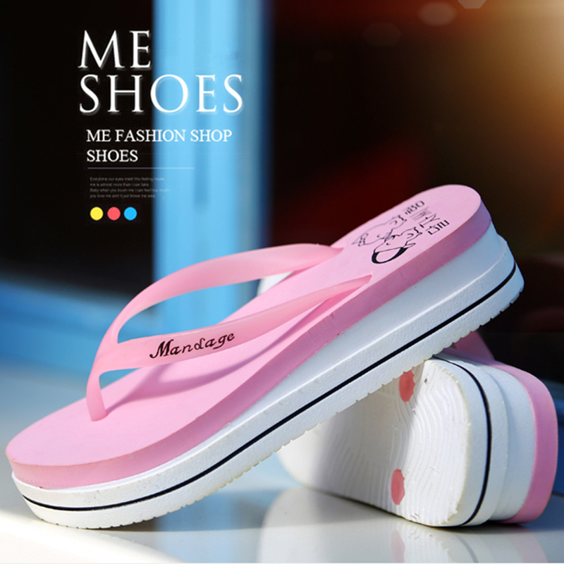 Flip Flops Women Slippers Summer Light High Heel F... – Vicedeal
