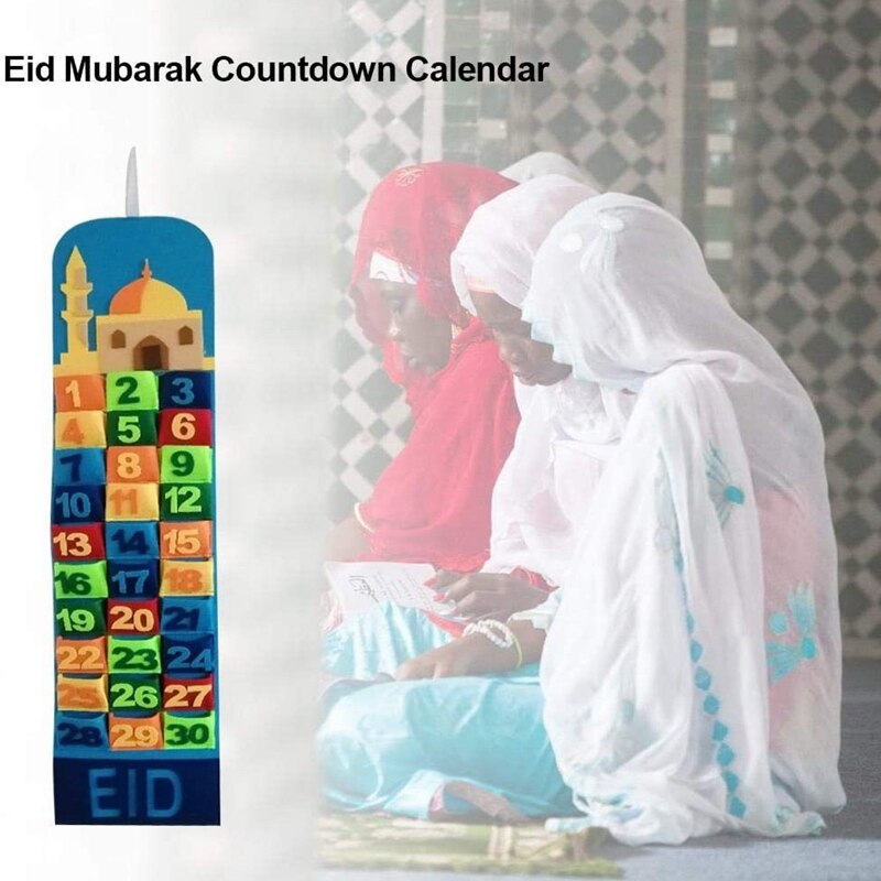Ramadan Mubarak Countdown Calendar Eid Mubarak Wal... – Grandado