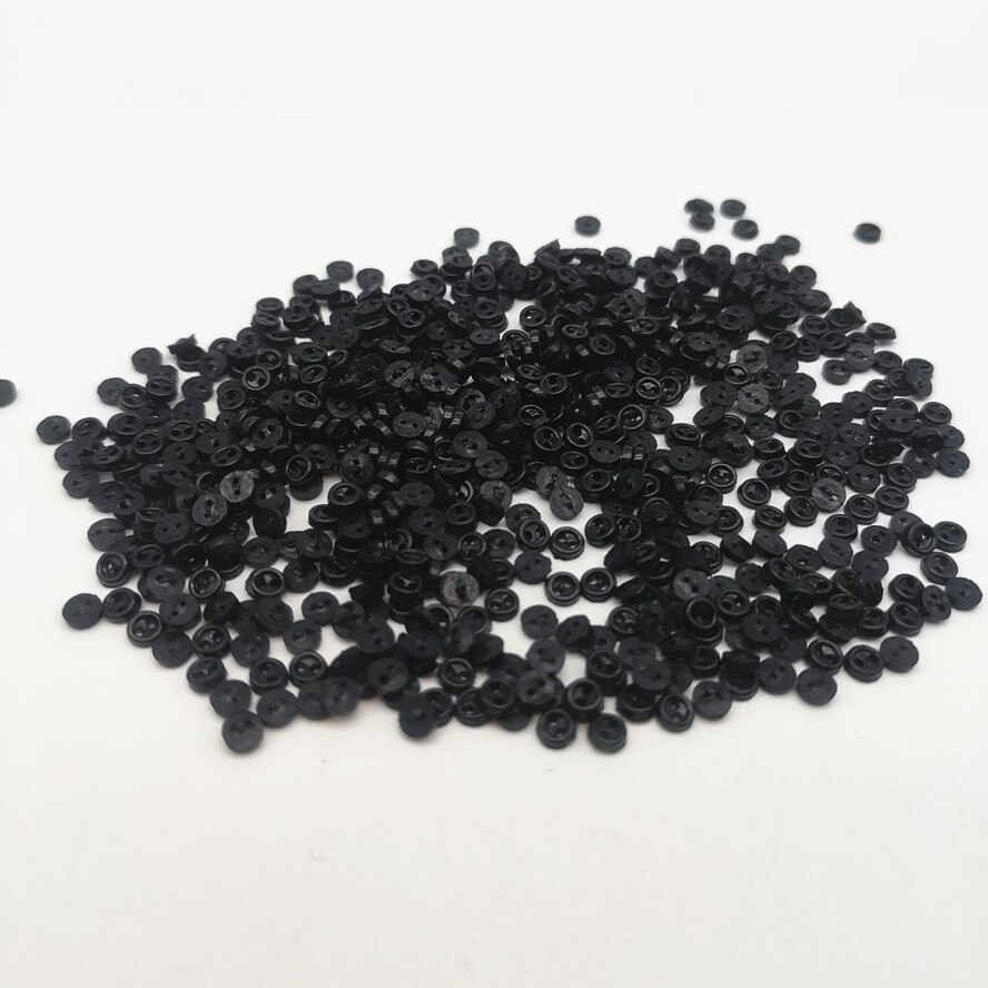 250pcs 3mm Mini Black/White/Multi 2 Holes Round Ti... – Vicedeal