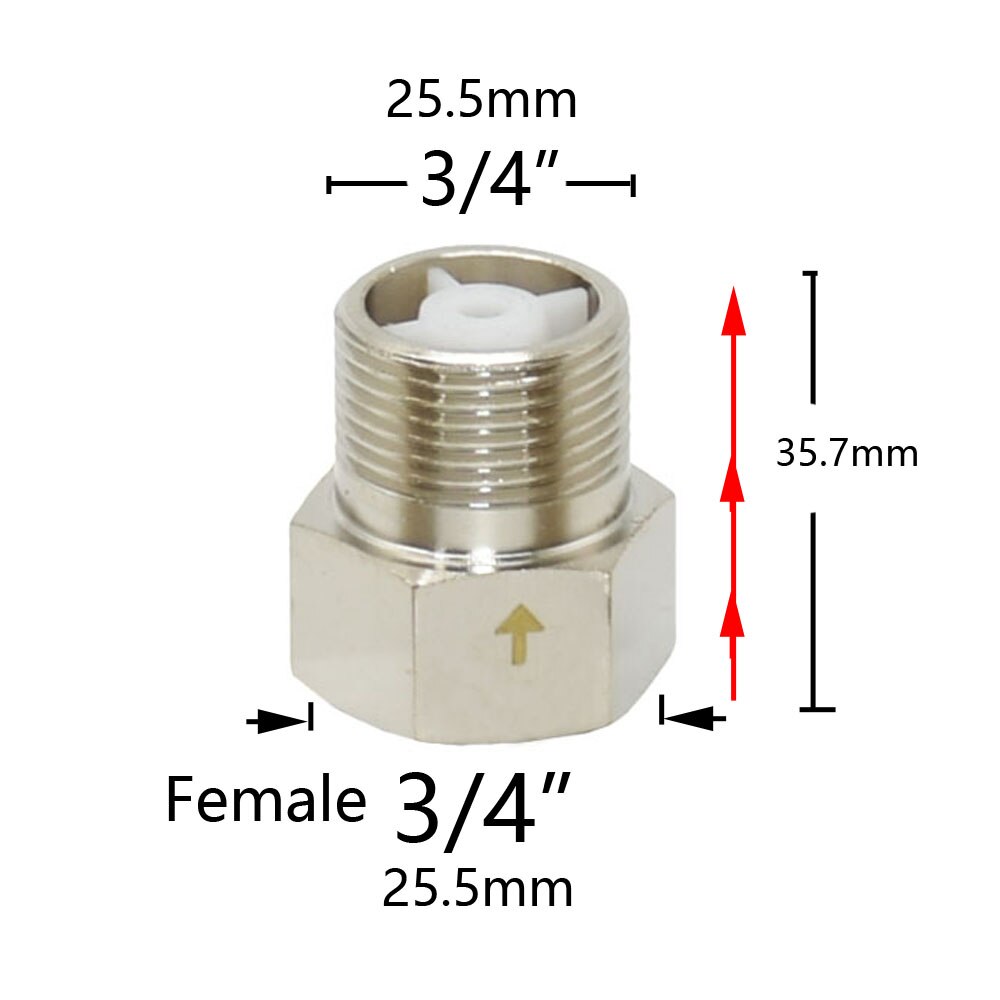 1/2" 3/4 Inch Thread Check Valve Connector Br... – Grandado