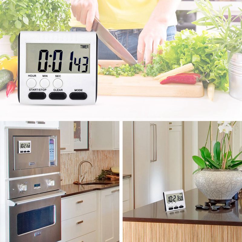 3 Pack 24 Hours Magnetic Kitchen Timers With Digit... – Vicedeal
