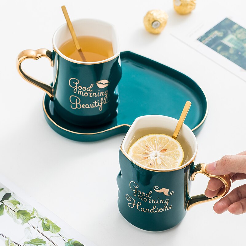 European Luxury Tea Cups and Saucers Set Gold Rim ... – Grandado